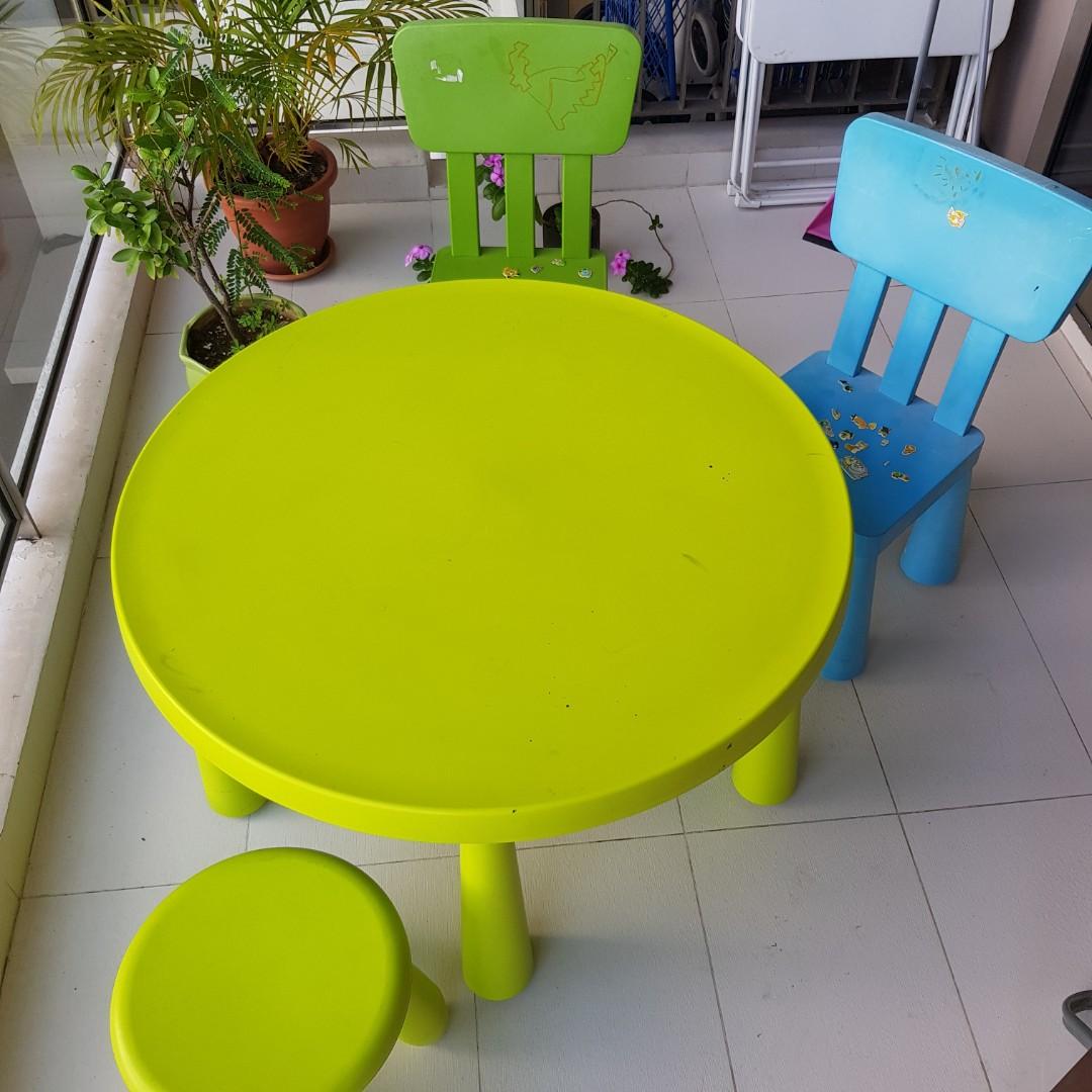 FREE - Children Table And Chairs, Babies & Kids, Baby Nursery & Kids ...