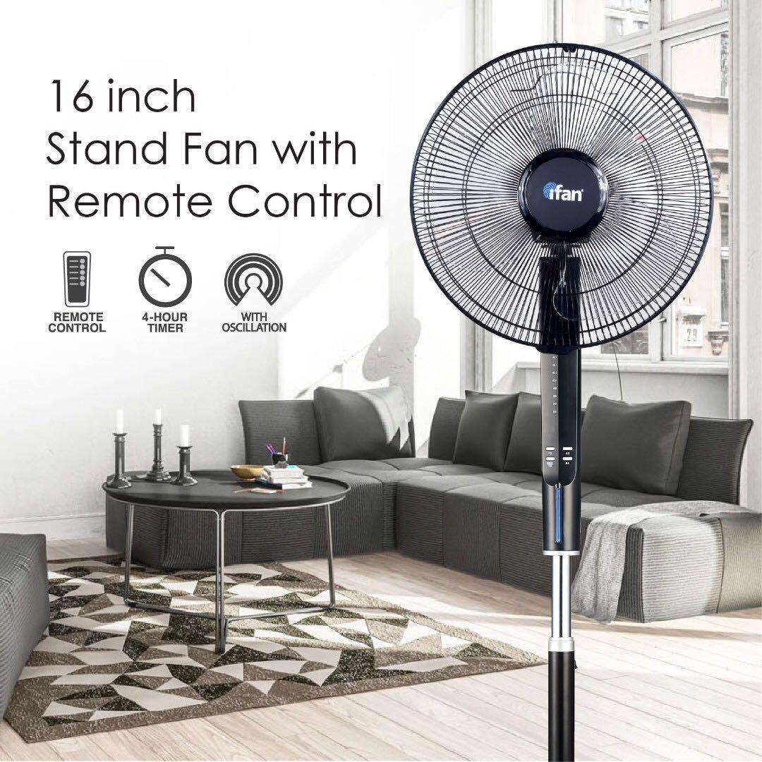 iFan - PowerPac 16 inch Stand Fan with Remote Control (IF606 ...