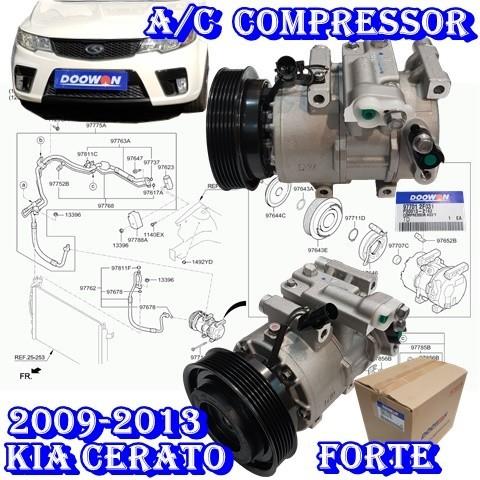 Kia Cerato Forte 1.6L/2.0L 2009-2013 Compressor, Condenser, Evaporator ...