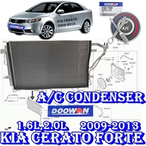 Kia Cerato Forte 1.6L/2.0L 2009-2013 Compressor, Condenser, Evaporator ...