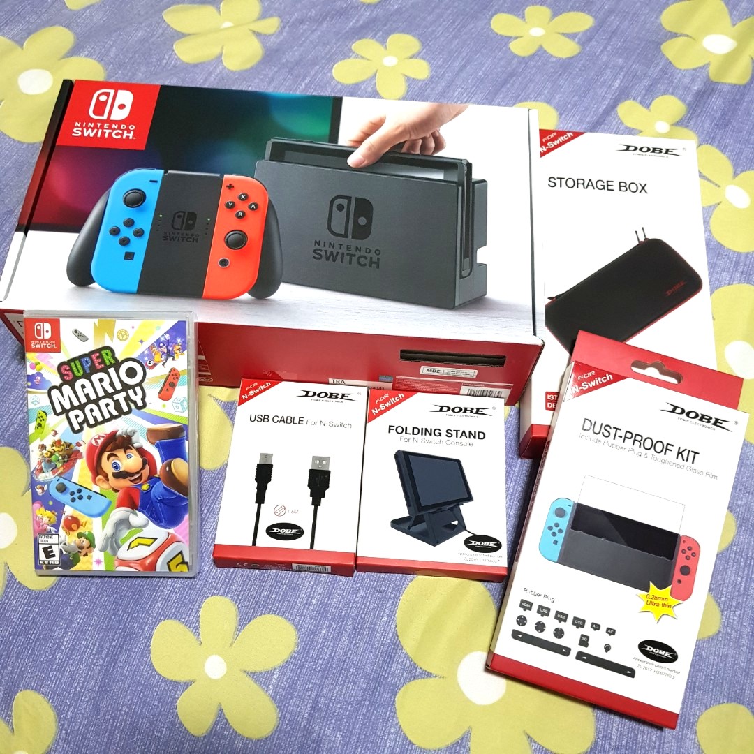 Nintendo Switch Bundle (Full Set + 1 game Super Mario Party) Ready ...