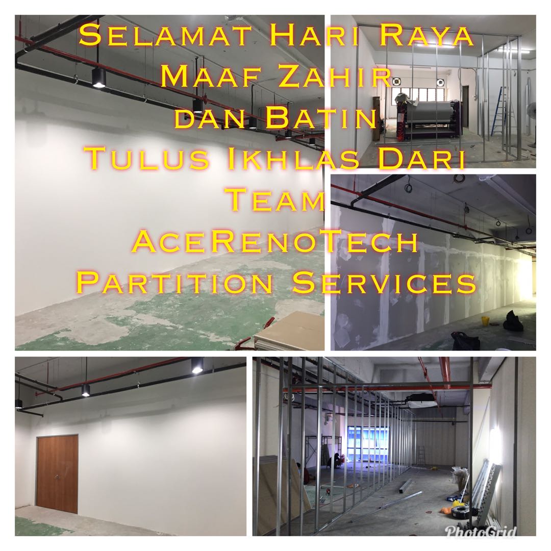 Pasang dinding partition board kapur untuk bilik rumah lot kedai dan ...