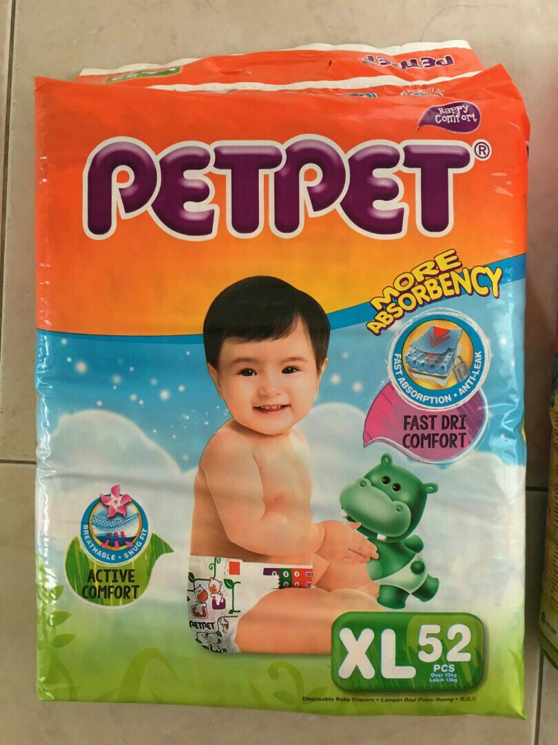 Petpet Diapers, Babies & Kids, Bathing & Changing, Diapers & Baby Wipes on Carousell