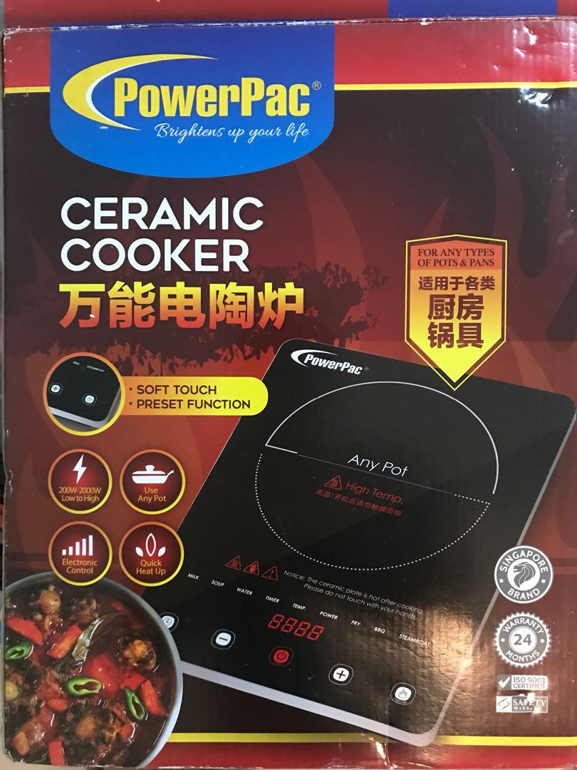PowerPac ceramic cooker, TV & Home Appliances, Kitchen Appliances ...