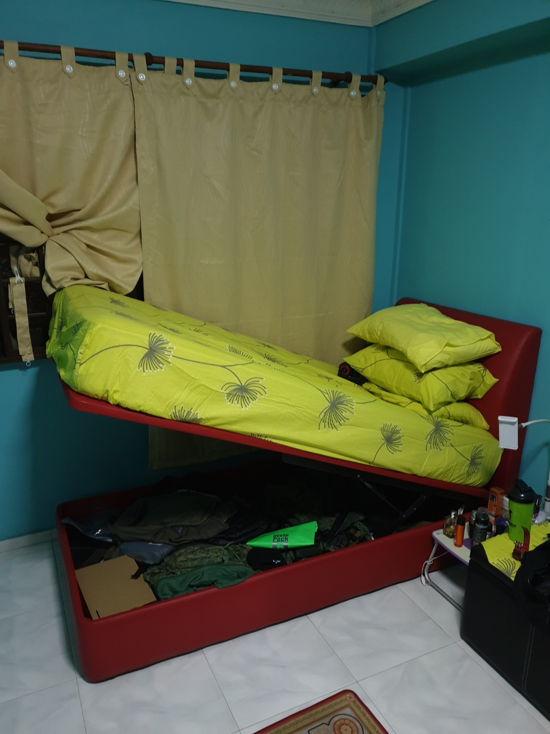 Single Storage Bed Frame, Furniture & Home Living, Furniture, Bed ...