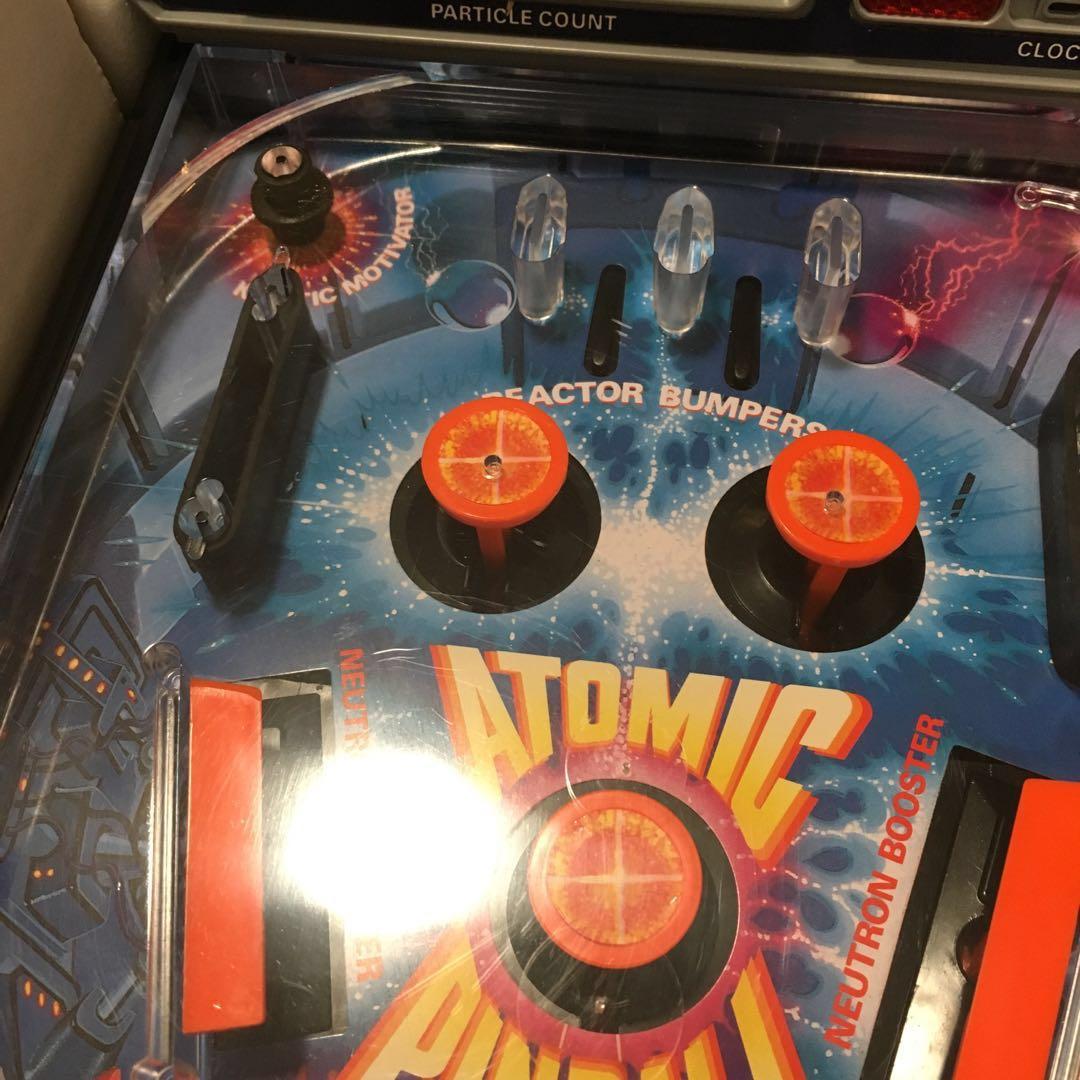 Vintage mechanical pinball machine by TOMY. Atomic pinball arcade ...