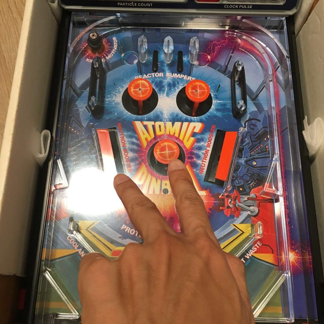 Vintage mechanical pinball machine by TOMY. Atomic pinball arcade ...