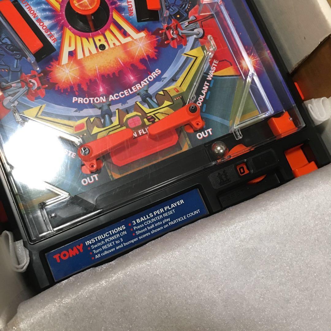 Vintage mechanical pinball machine by TOMY. Atomic pinball arcade ...