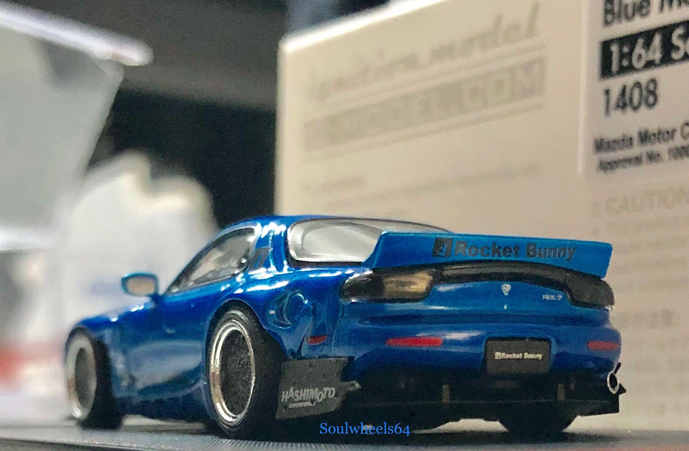 1/64 Ignition Model Rocket Bunny Mazda RX-7 RX7 (FD3S) Blue Metallic, Toys & Games, Bricks ...