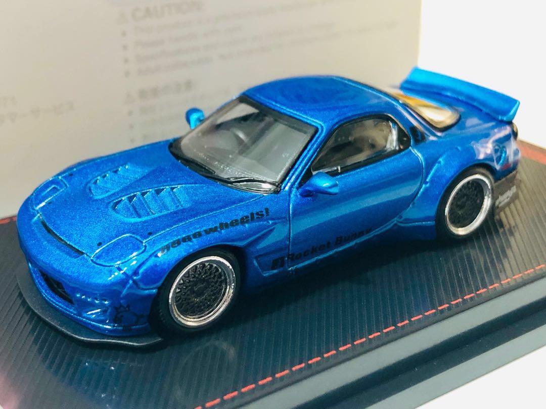 1/64 Ignition Model Rocket Bunny Mazda RX-7 RX7 (FD3S) Blue Metallic, Toys & Games, Bricks ...