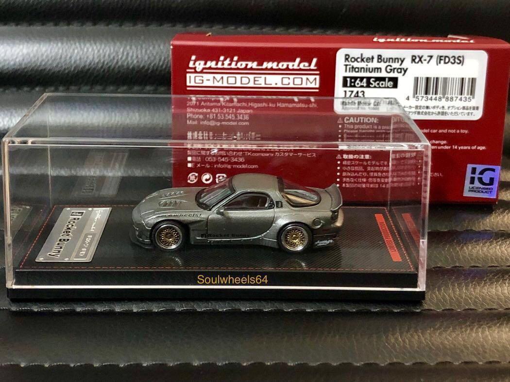 1/64 Ignition Model Rocket Bunny Mazda RX7 RX-7 (FD3S) Titanium Grey, Hobbies & Toys, Toys ...