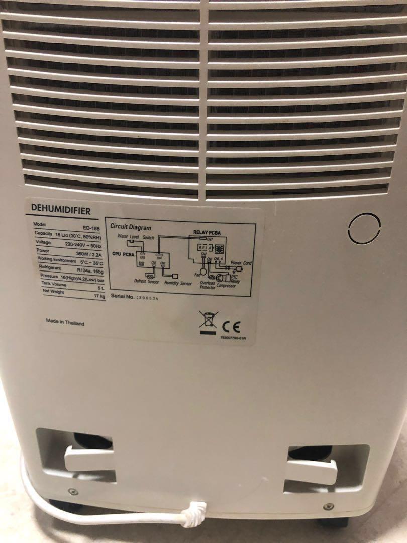 5L Dehumidifier automatic humidity sensor, TV & Home Appliances, Air ...