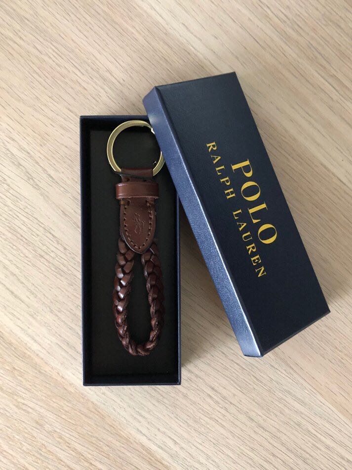 Brand New Polo Ralph Lauren Woven Leather Keychain, Men's Fashion, Bags ...