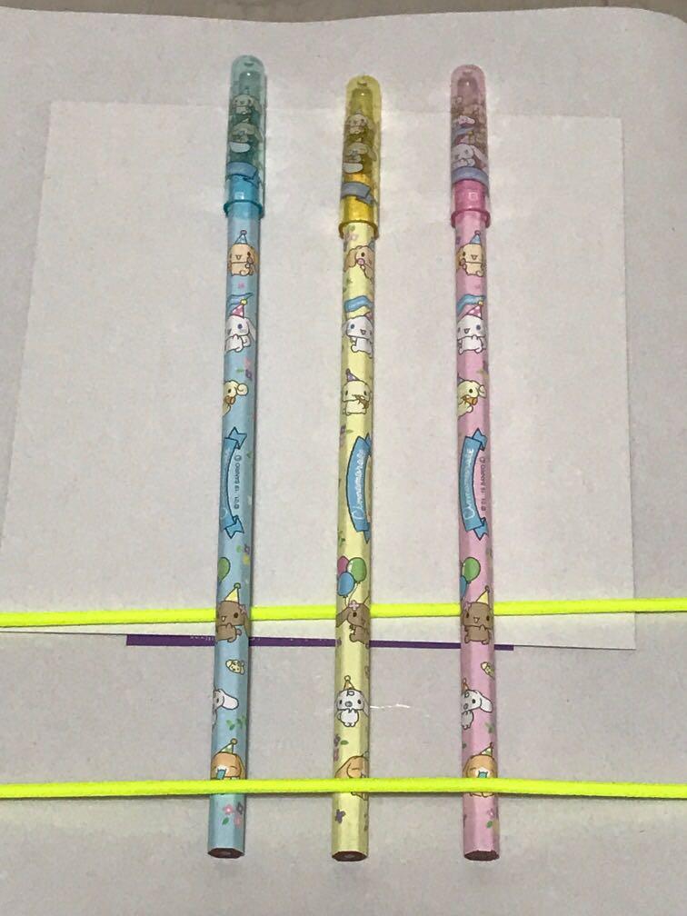 Cinnamaroll / Doraemon 2B pencils with caps, Hobbies & Toys, Stationery ...