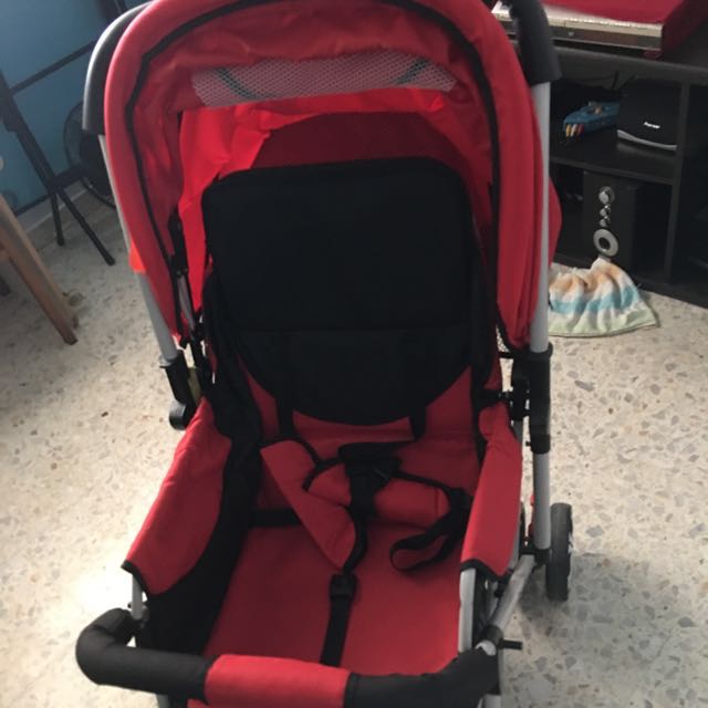 Giant Red Pram., Babies & Kids, Going Out, Strollers on Carousell