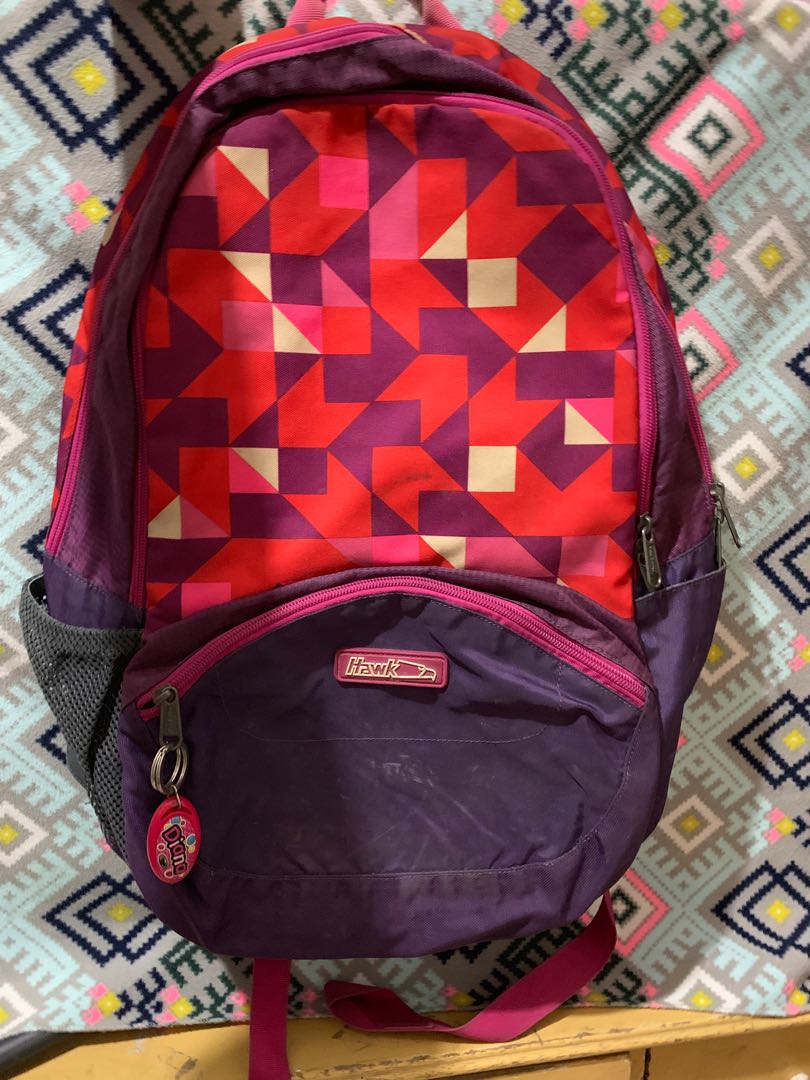 Hawk pink backpack, Women's Fashion, Bags & Wallets, Backpacks on Carousell