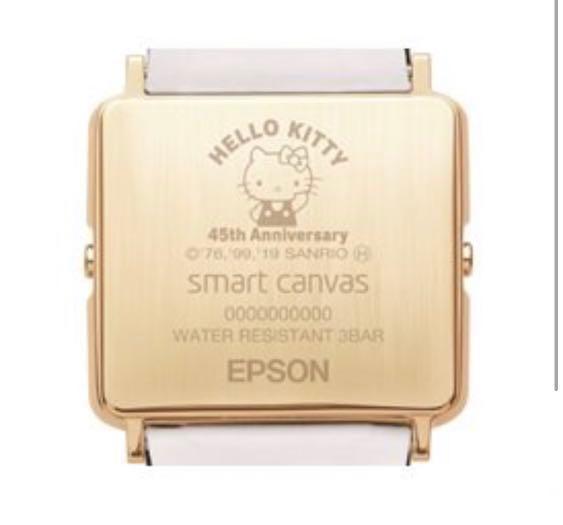 (代購)日本製Hello Kitty 45周年限定手錶 Epson Smart Canvas watch, 名牌, 手錶 - Carousell