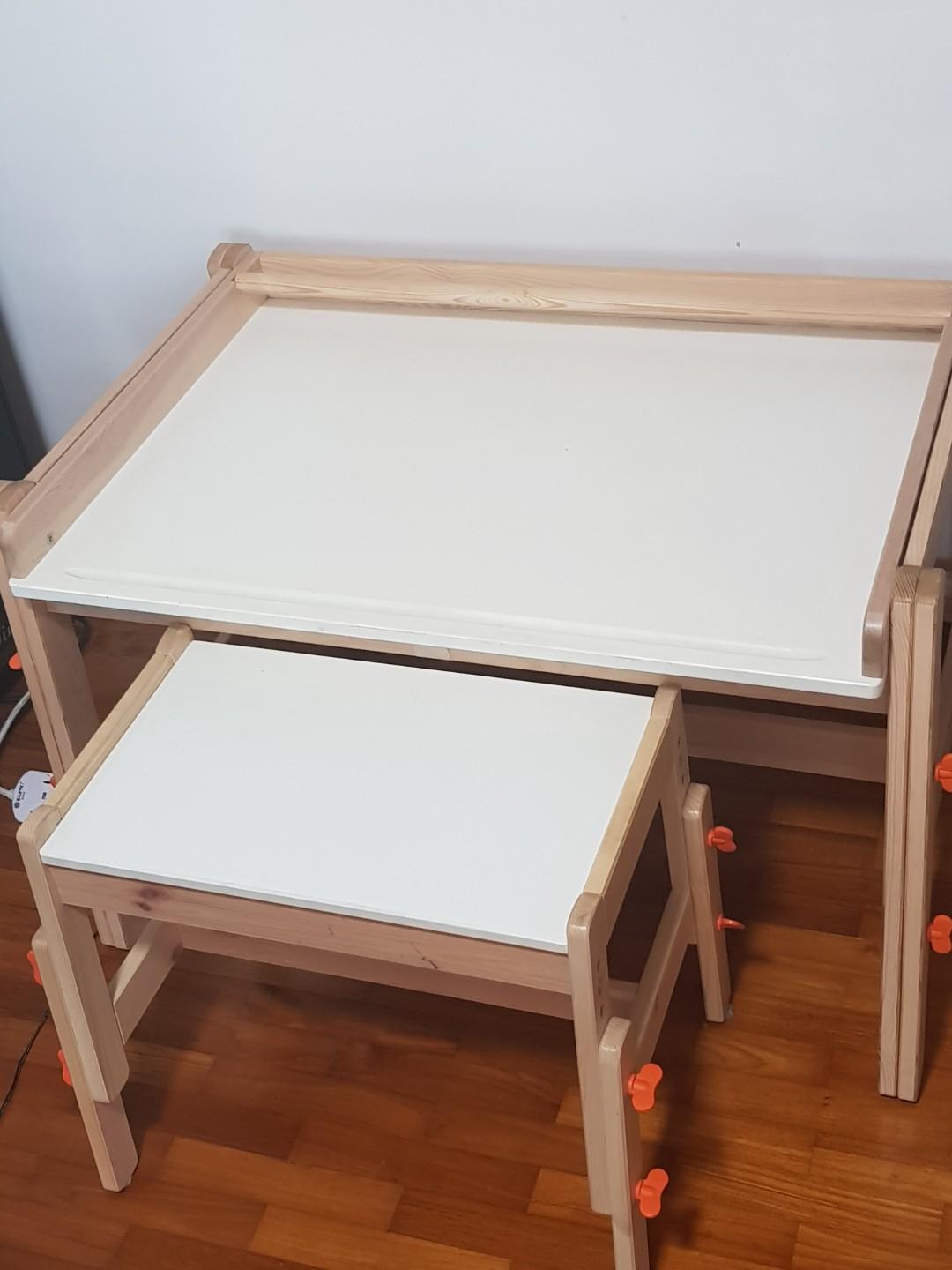 Ikea children adjustable table and chair Flisat, Babies & Kids, Baby ...