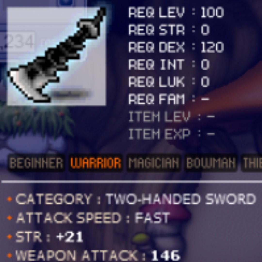 MapleRoyals Perfect Stonetooth Sword, Video Gaming, Gaming Accessories ...