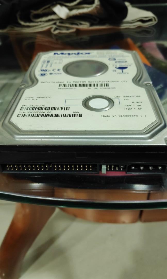MAXTOR 200GB HDD IDE DIAMONDMAX 10, Computers & Tech, Parts ...