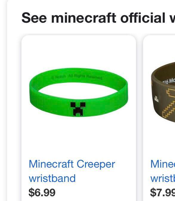 Minecraft official diamond ore and creeper jinx wristband, Video Gaming ...