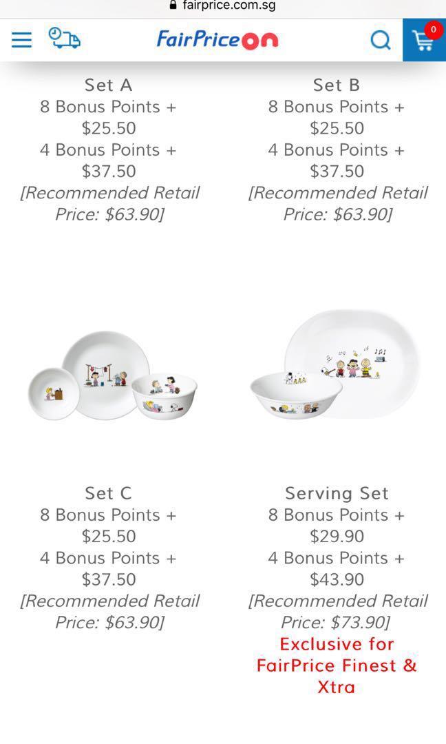 NTUC Fairprice Bonus Point Redemption for Exclusive Corelle Limited ...