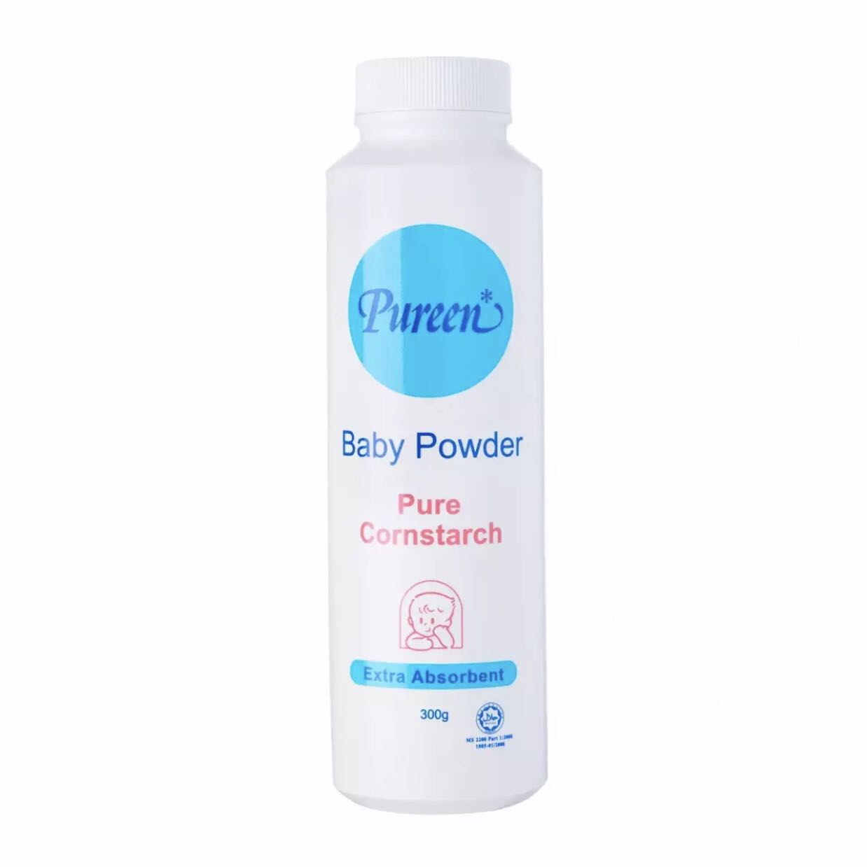 Pureen Pure Cornstarch Baby Powder 300g, Babies & Kids, Bathing ...