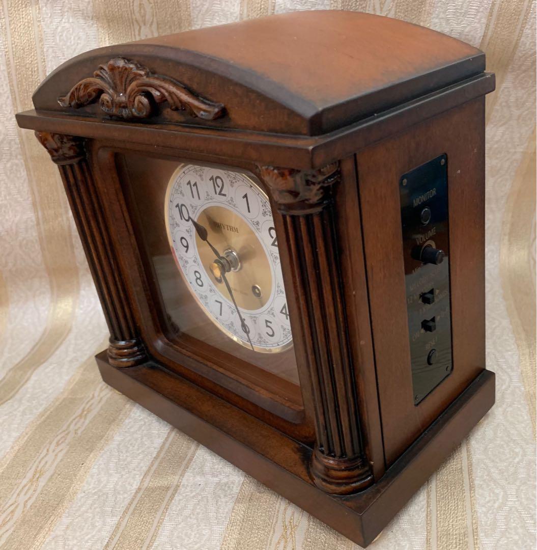 mantel clock oak