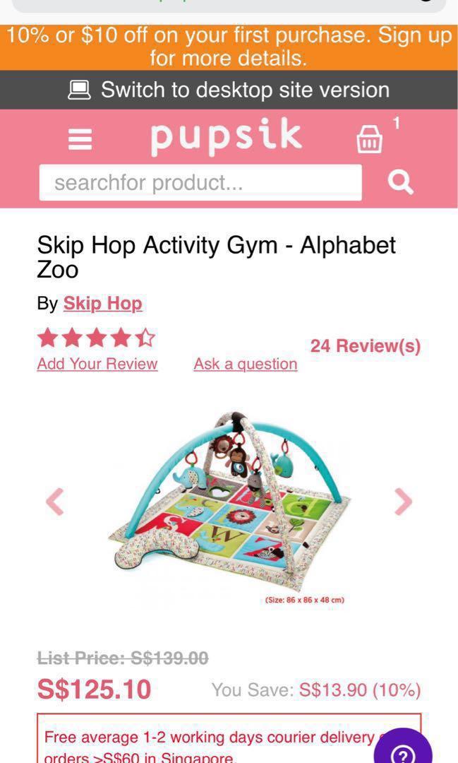 Skip Hop Alphabet Zoo Activity Gym, Babies & Kids, Infant Playtime on ...