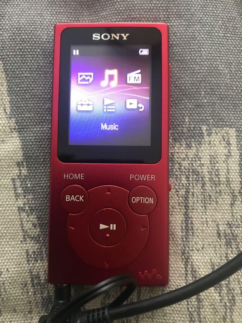 Sony NW-E394 Walkman- MP3 player- 8GB- red, Audio, Portable Music ...