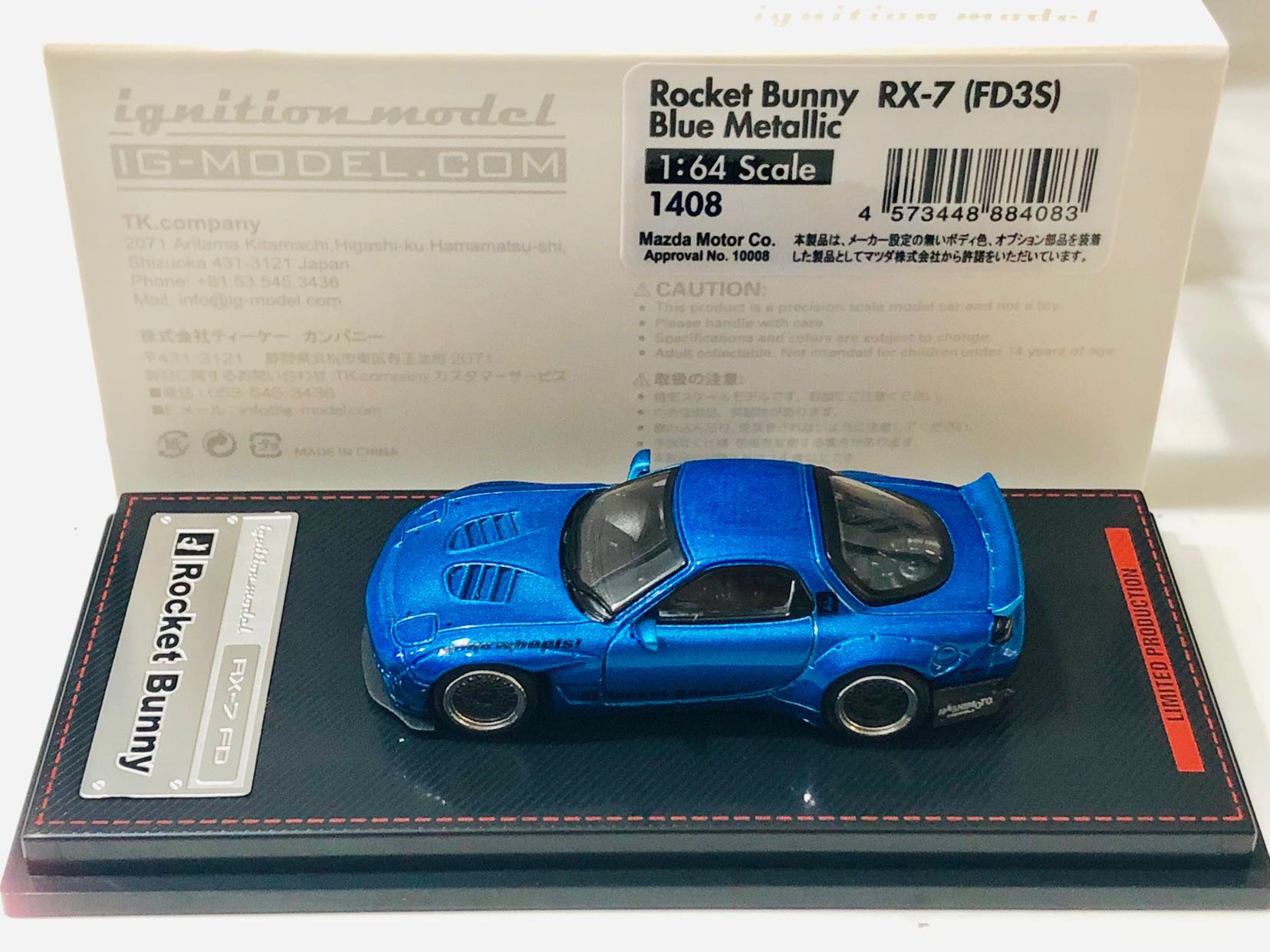 Tarmacworks x Ignition Model Mazda RX7 (Blue) Rocket Bunny 1:64 ...