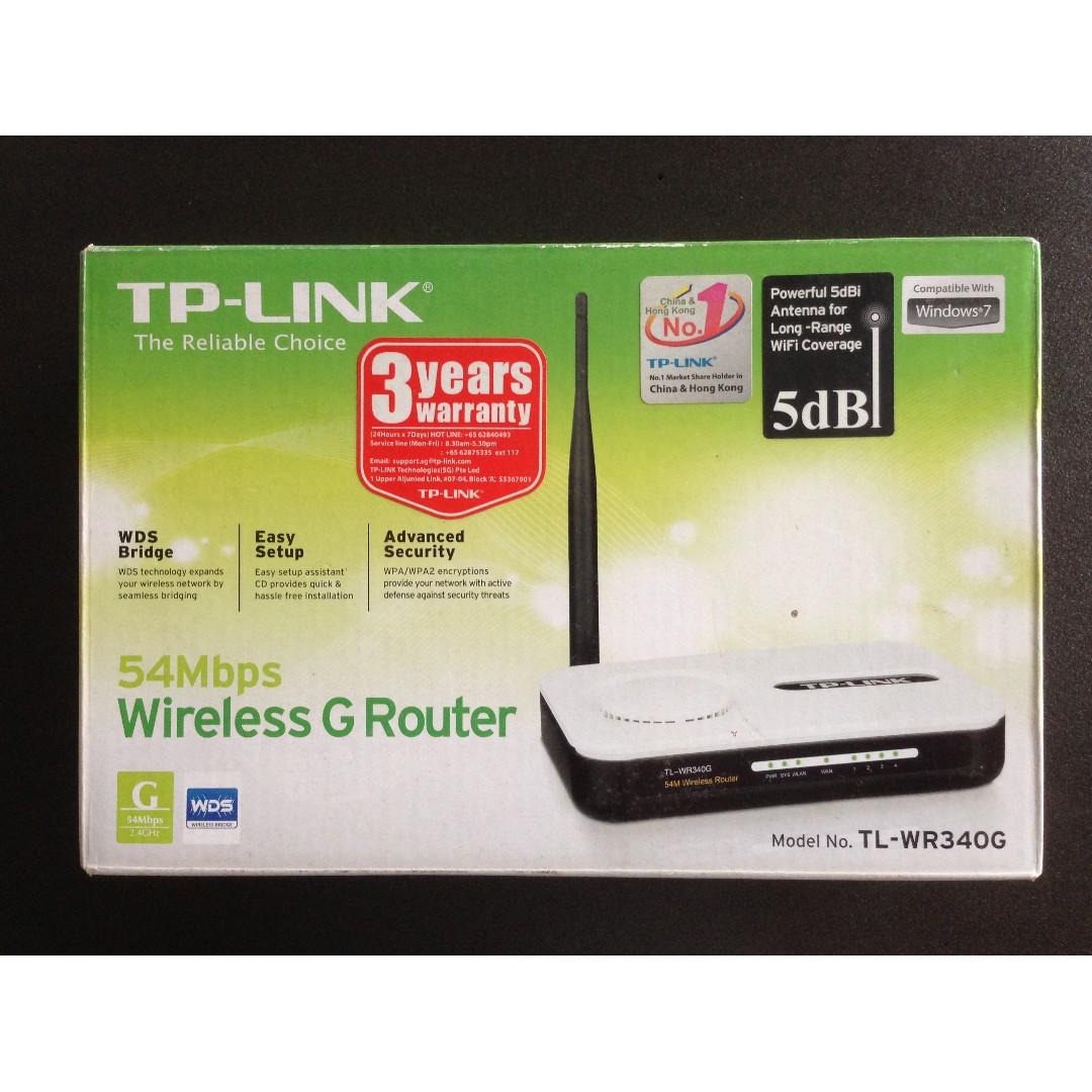 TP-Link WL TL-WR340G 54M 4PT Router, Computers & Tech, Parts ...