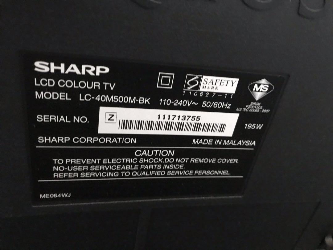 TV - LCD Sharp 38 inch, TV & Home Appliances, TV & Entertainment, TV on ...