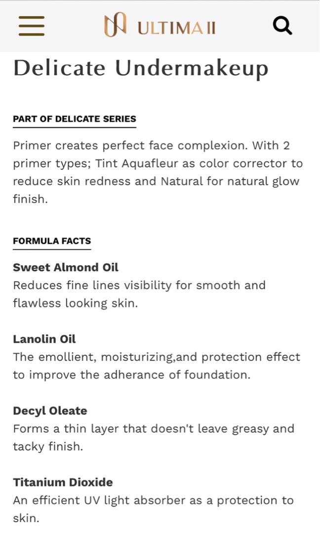 Ultima II Under Make Up on Carousell