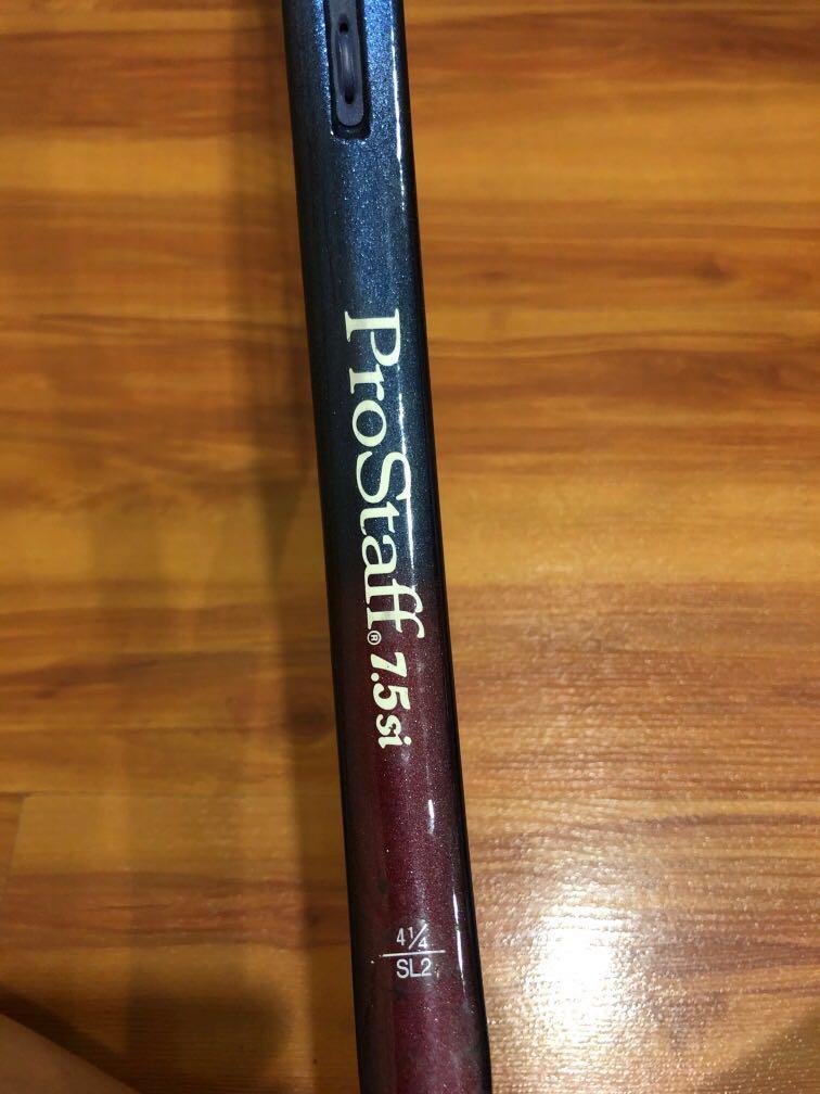 Wilson Pro Staff 7.5 si Tennis Racket, Sports Equipment, Sports & Games ...