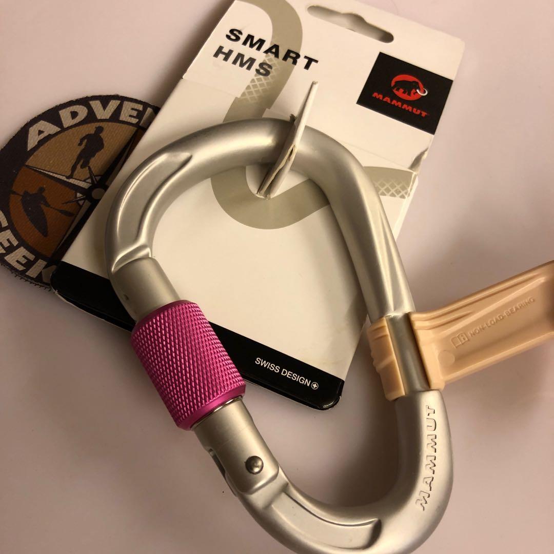 BN Mammut Smart HMS screwgate carabiner Pink, Sports Equipment, Exercise & Fitness, Toning ...