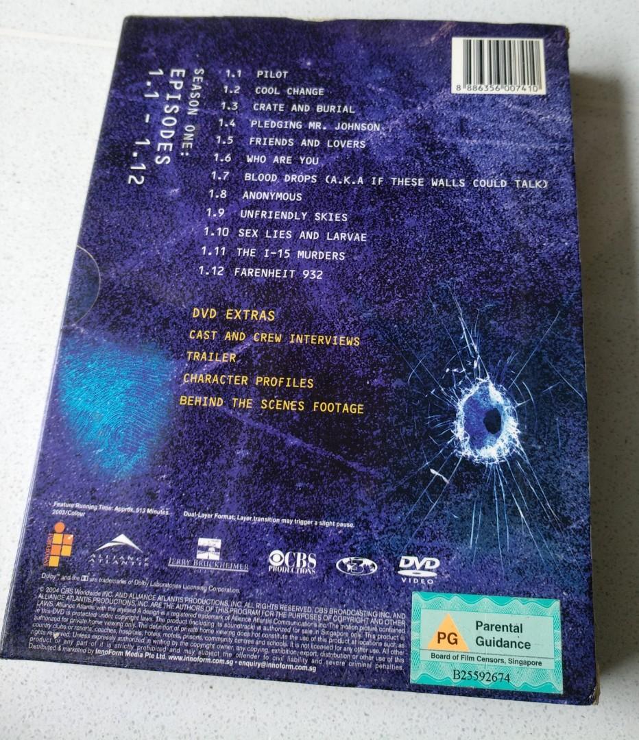 CSI DVD Set Season One Season Two, Hobbies & Toys, Music & Media, CDs ...