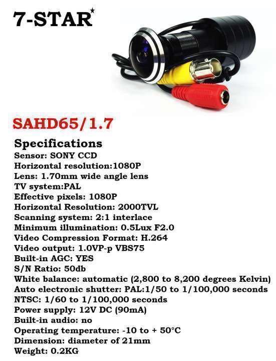 Door view/Peephole/Door Eye/Door hole CCTV Security Camera - (Full-HD ...