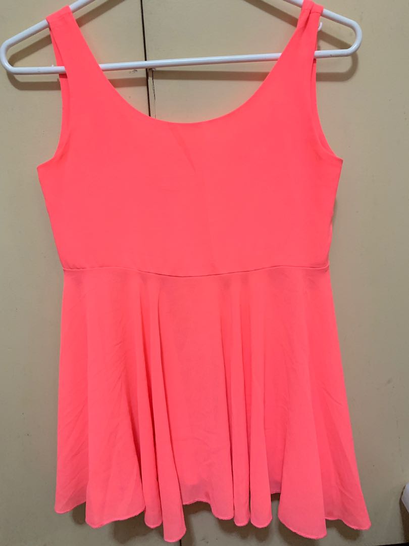 Neon Pink Top, Women's Fashion, Tops, Sleeveless on Carousell
