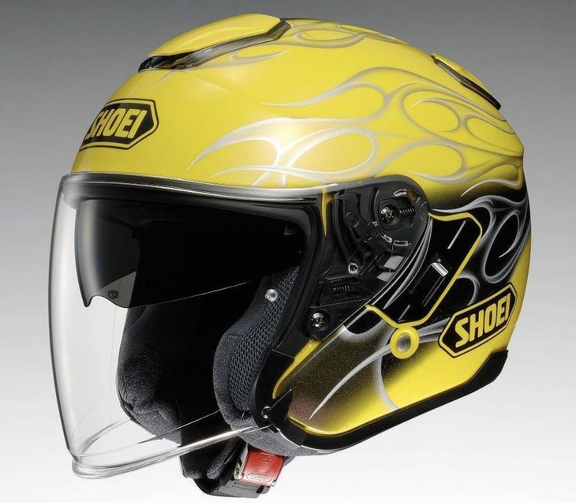 Shoei Reborn Yellow, Motorcycles, Motorcycle Apparel on Carousell
