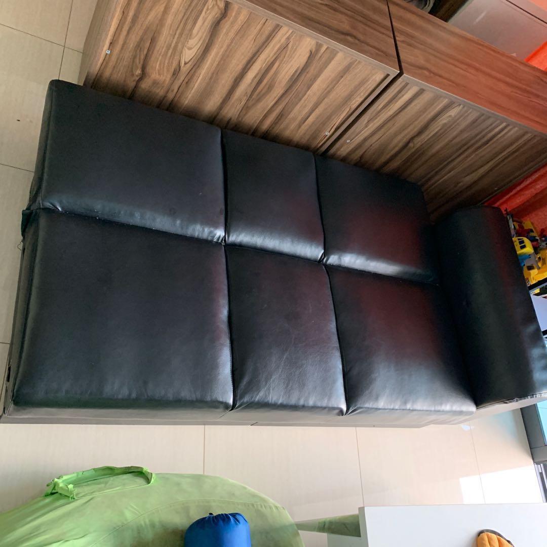 Sofa bed with 1 arm rest, Furniture & Home Living, Furniture, Sofas on ...