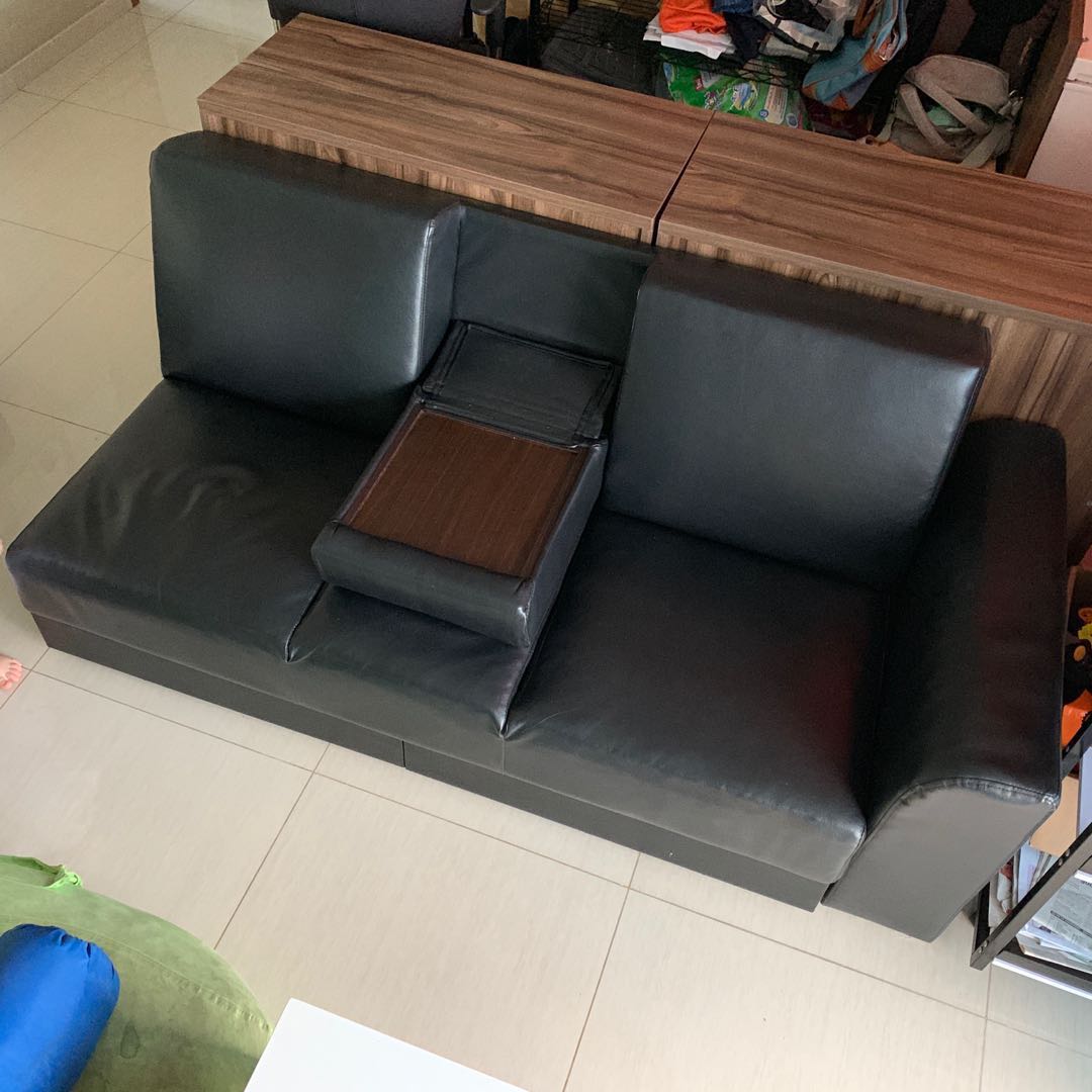 Sofa bed with 1 arm rest, Furniture & Home Living, Furniture, Sofas on ...