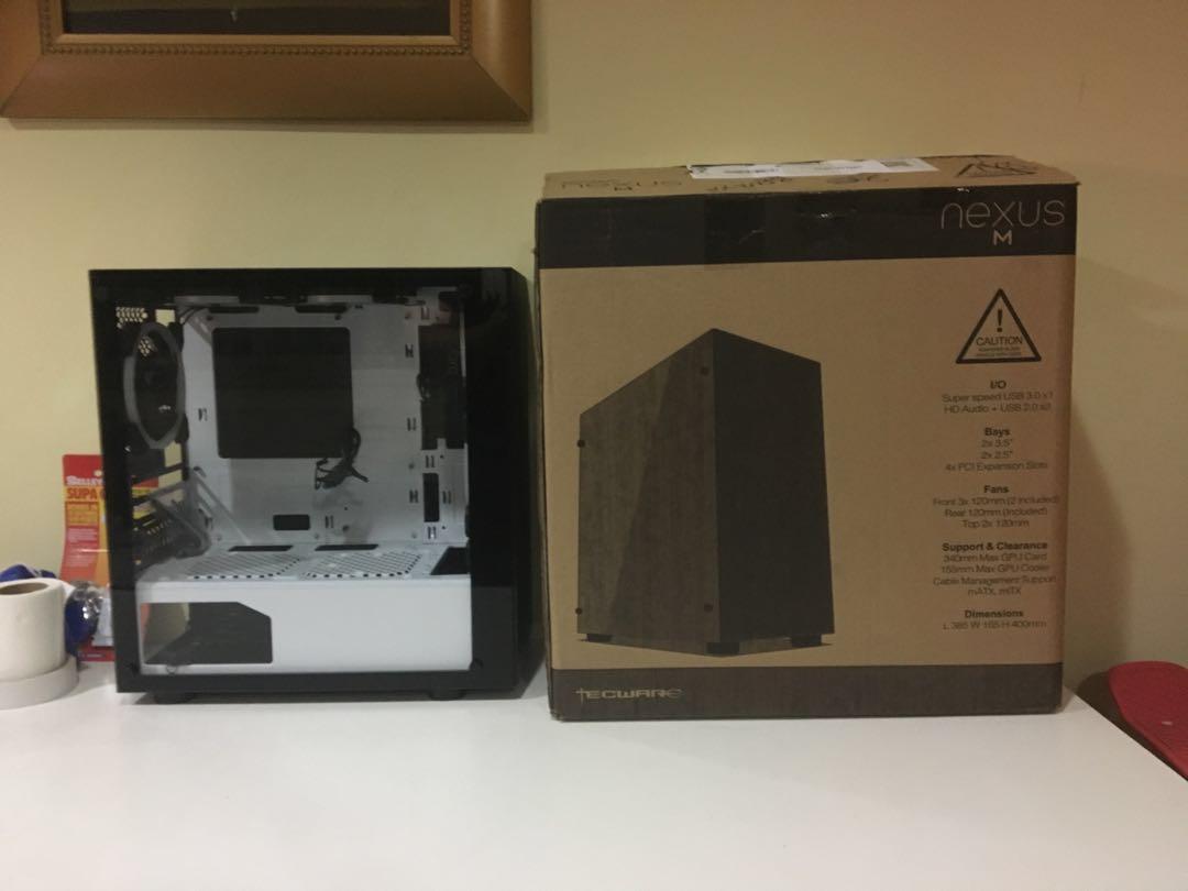 Tecware Nexus M Black and White mATX Case, Computers & Tech, Parts ...