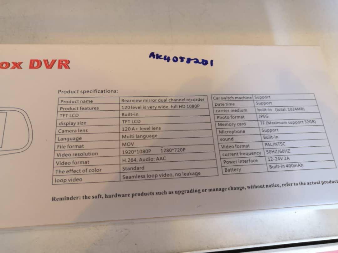 Vehicle Blackbox DVR, Auto Accessories on Carousell