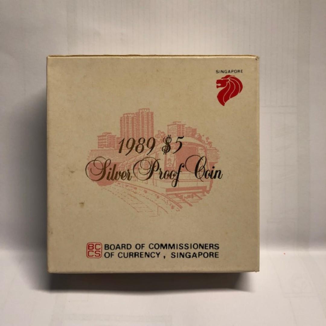 1989 MRT Silver Proof $5 Coin, Hobbies & Toys, Memorabilia ...