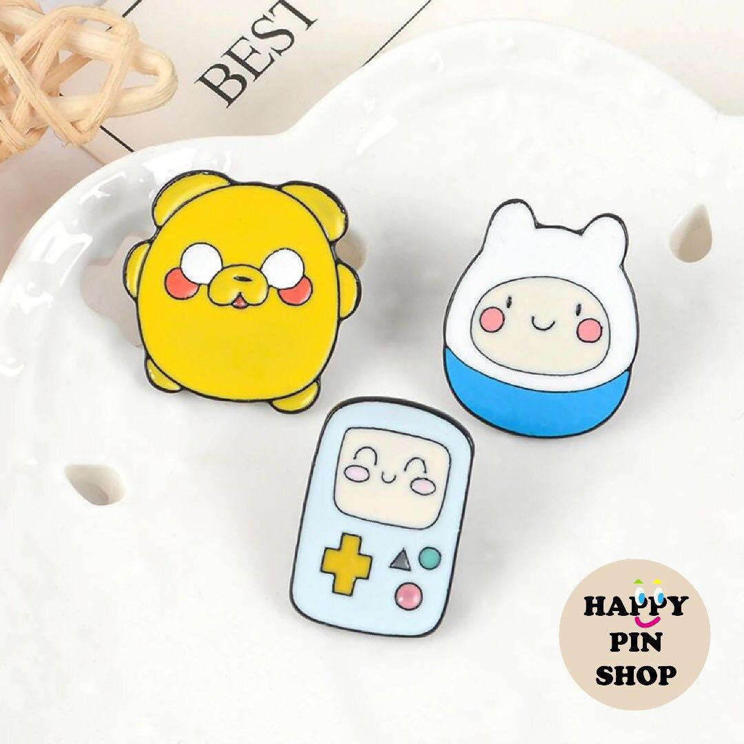Adventure Time chibi enamel pins - Finn, Jake, BMO, Hobbies & Toys, Toys & Games on Carousell