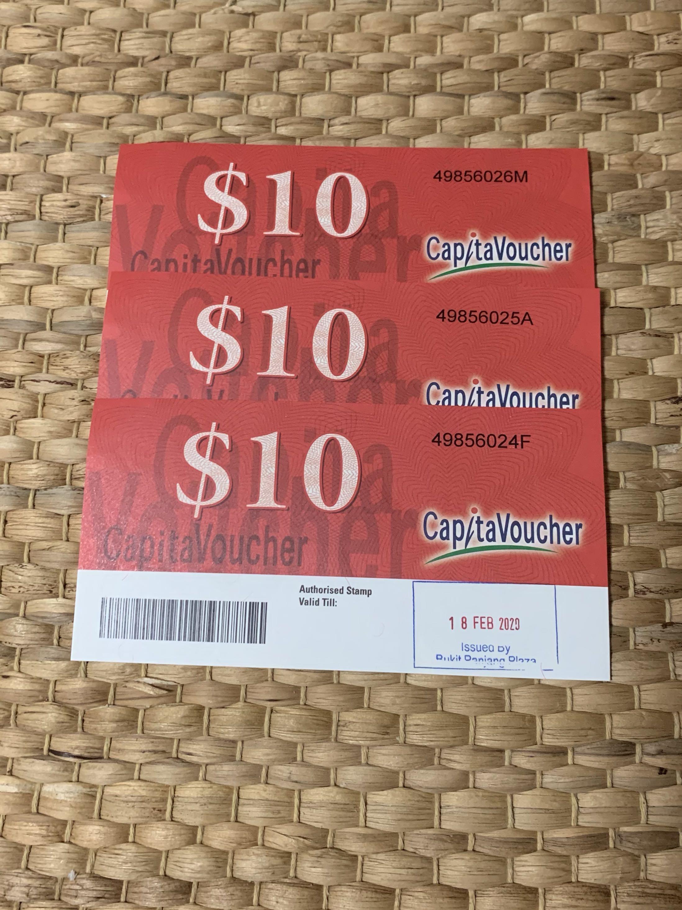 Capita Voucher/ Capital Land Voucher, Tickets & Vouchers, Vouchers on Carousell