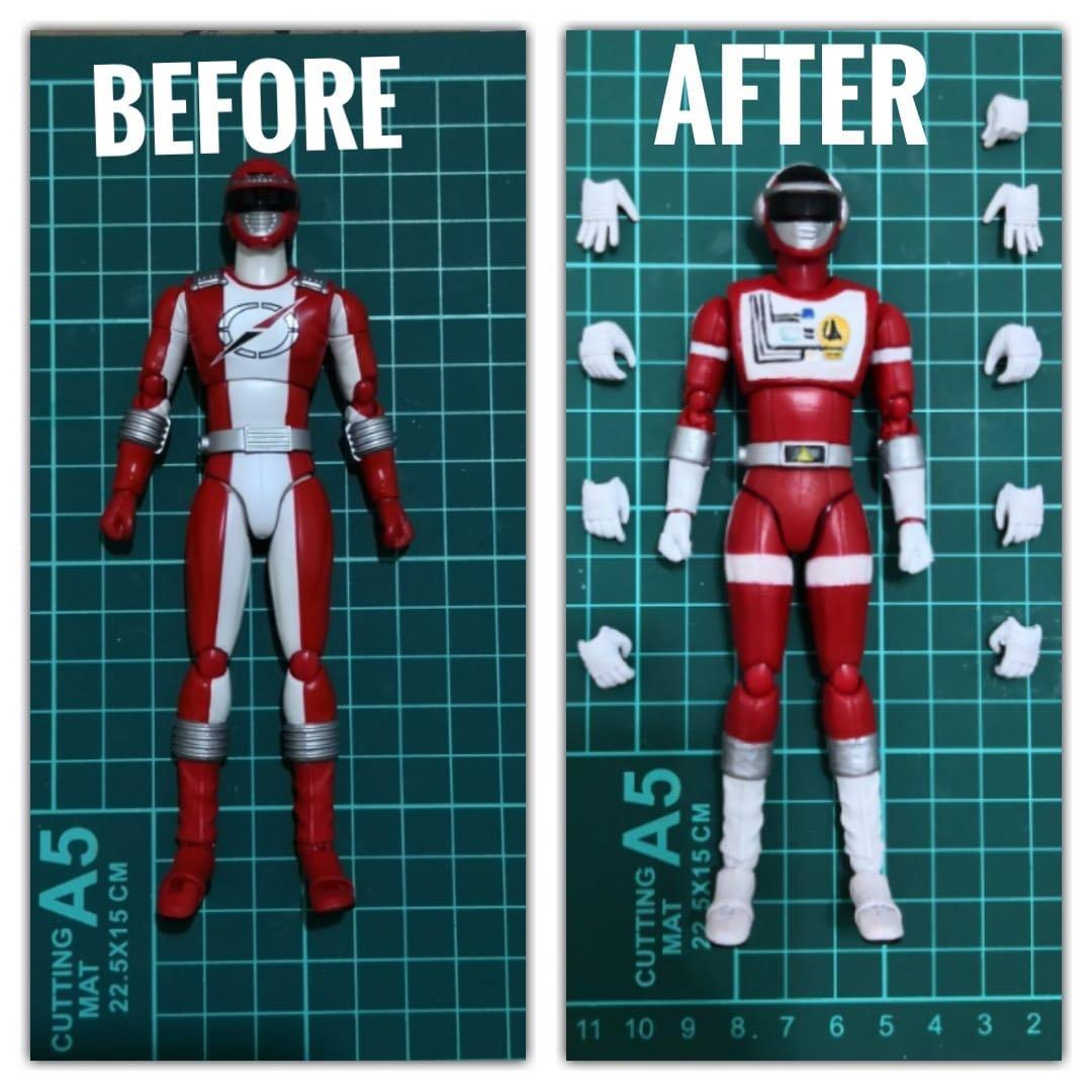 Choudenshi Bioman custom figure, Hobbies & Toys, Toys & Games on Carousell