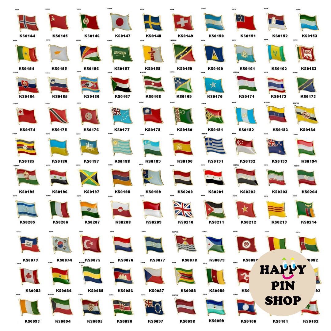 PRE-ORDER: Country Flag Collar Pin Badge - Some are now available in ...