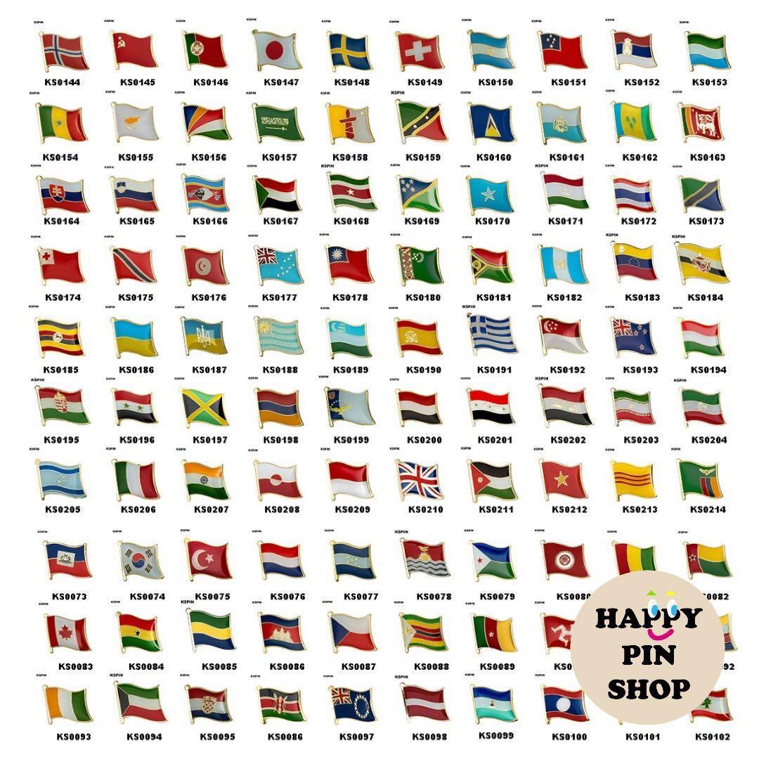 PRE-ORDER: Country Flag Collar Pin Badge - Some are now available in ...